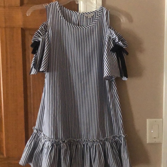 Habitual | Dresses | Habitual Big Girls Cold Shoulder Dress Navywhite W ...